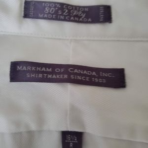 Markham of Canada | Shirts | Markham Of Canada 8s White 2 Ply 65r Sh ...